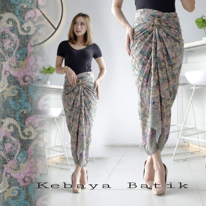 Jual Rok Lilit Batik Modern | Rok Lilit Batik Warna Pastel | Rok ...