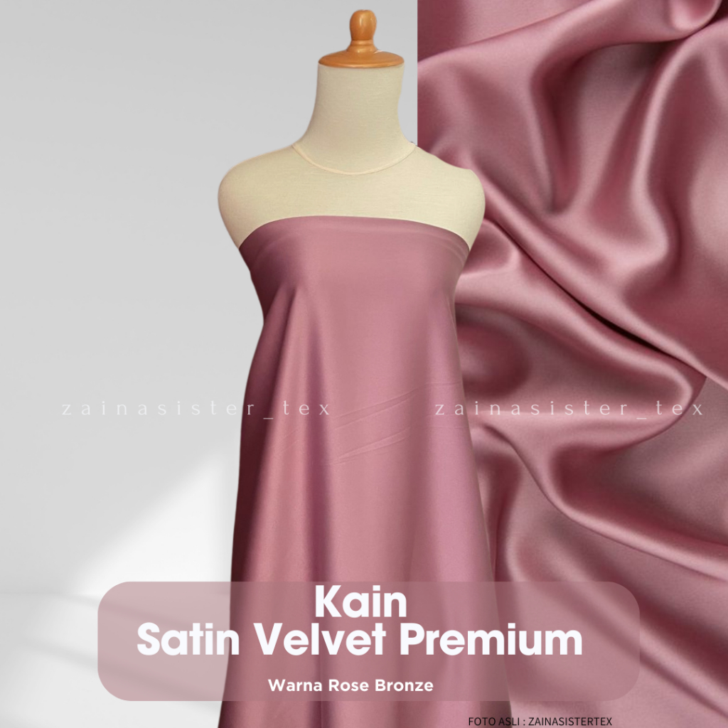 Jual Bahan Kain Satin Velvet Premium Furing Kebaya Bisa Untuk Gamis ...