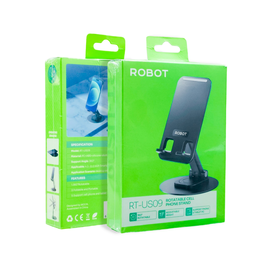 Jual Robot Stand Holder RT-US09 Rotable 360° Support Handphone & Tablet ...