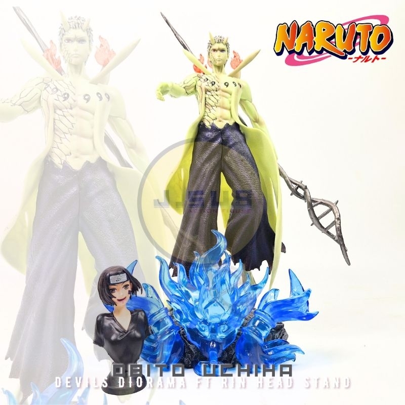 Jual Action Figure Obito Uchiha Statue Naruto Reog Diorama Ft. Rin GK ...