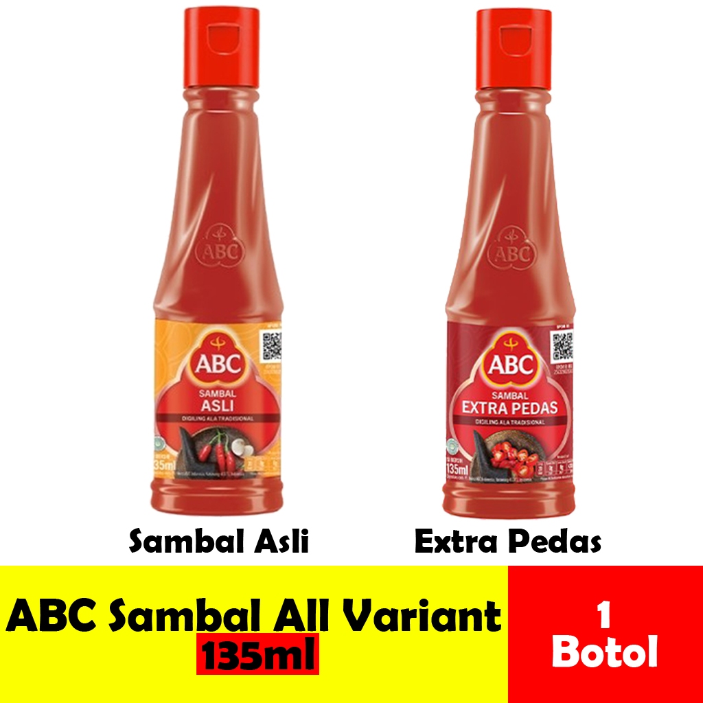 Jual ABC Sambal Kemasan Botol 135ml All Variant (Sambal Asli / Extra ...