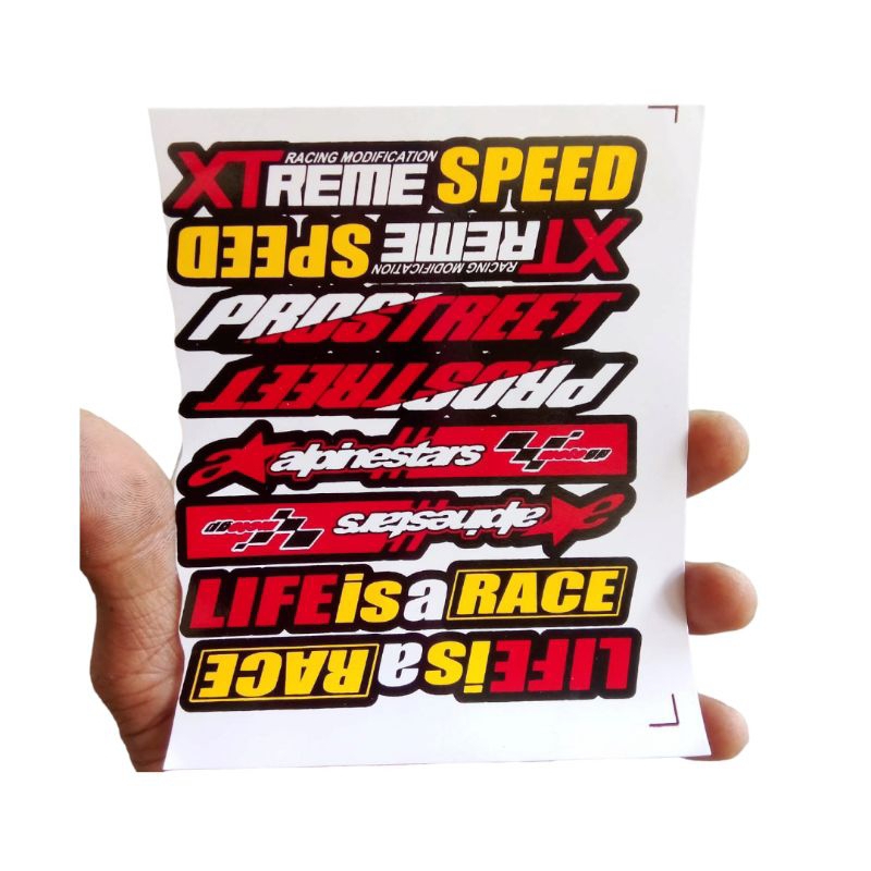 Jual Stiker pack racing lembaran, stiker motor sponsor racing | Shopee ...