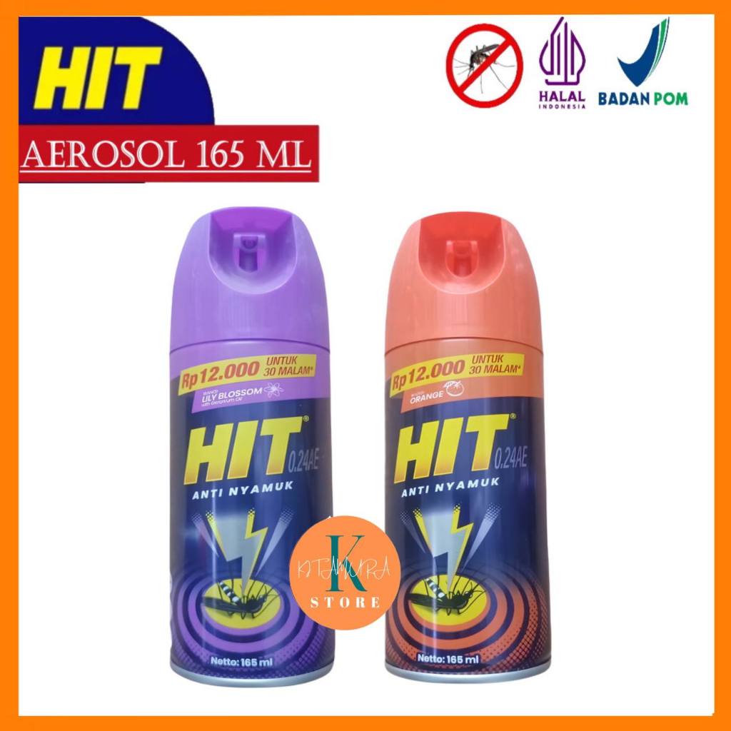 Jual Semprotan HIT Aerosol 165ml Spray All Variant Anti Nyamuk dan Kecoa Pengusir Pembasmi ...