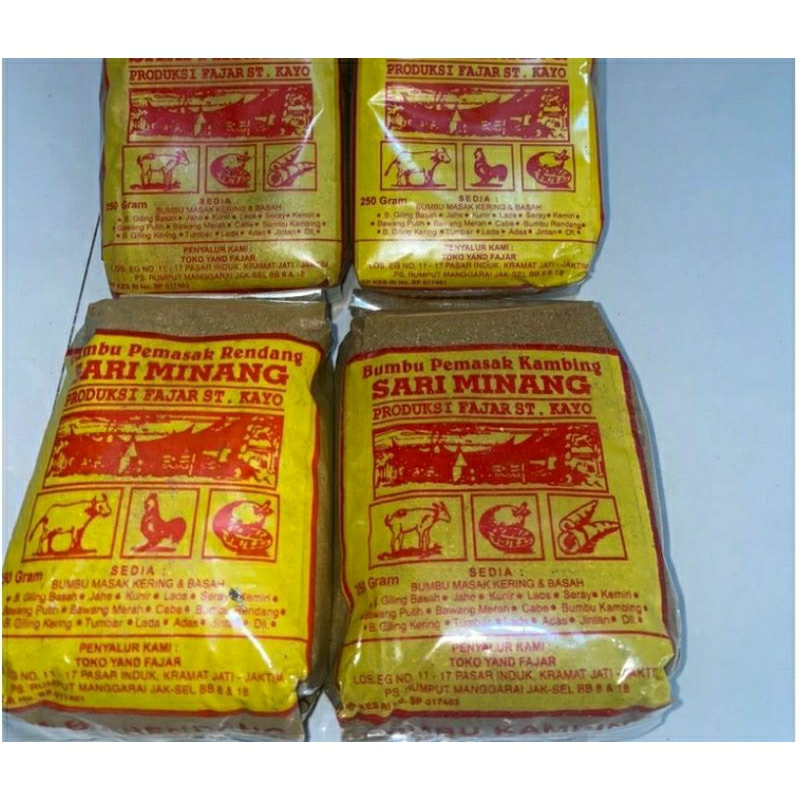 Jual Bumbu rendang Sari Minang 250 gr | Shopee Indonesia