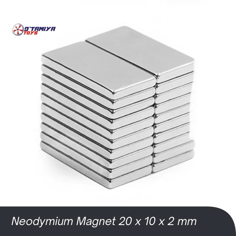 Jual Magnet Neodymium N35 Magnet Balok Persegi 20 x 10 x 2 mm Magnet ...