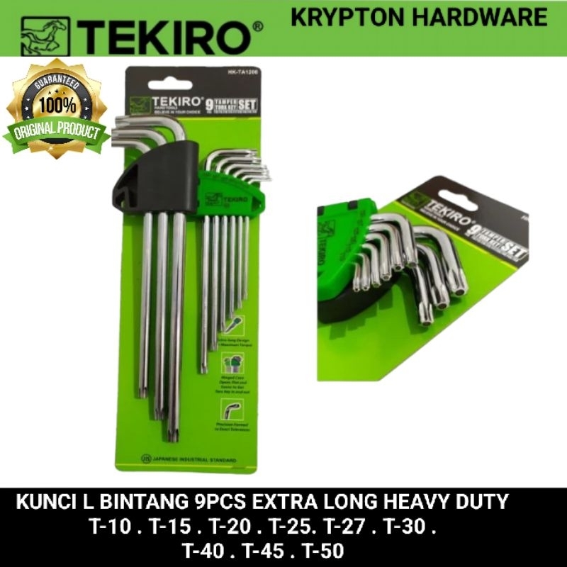 Jual tekiro kunci L bintang set 9pcs ( ujung lubang ) heavy duty | Shopee Indonesia