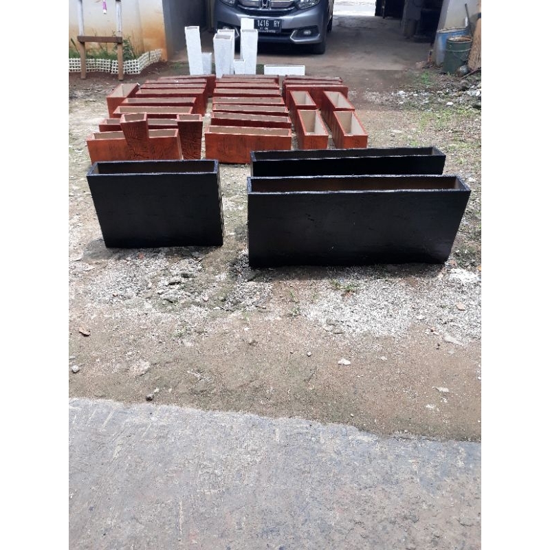 Jual pot kayu partisi panjang 70cm tinggi 80cm untuk tanaman artificial ...