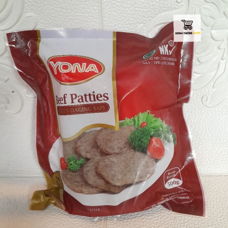 Jual YONA BEEF PATTIES 500G isi 10 - Daging BURGER | Shopee Indonesia
