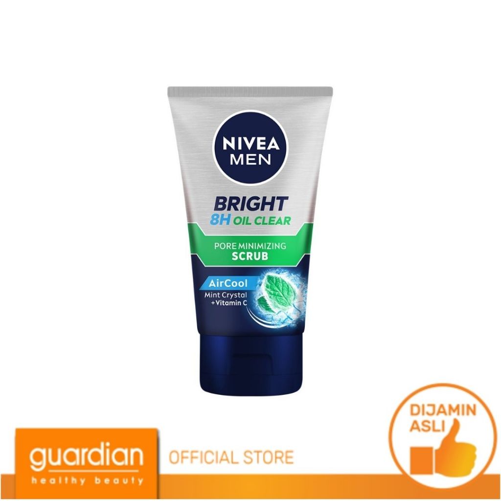 Jual NIVEA MEN Bright Oil Clear Pore Minimizing Scrub 100ml | Shopee ...