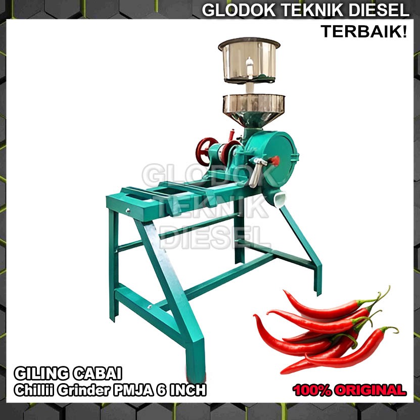 Jual Mesin Gilingan Cabai 6" Inch + Engine Bensin / Dinamo Listrik ...