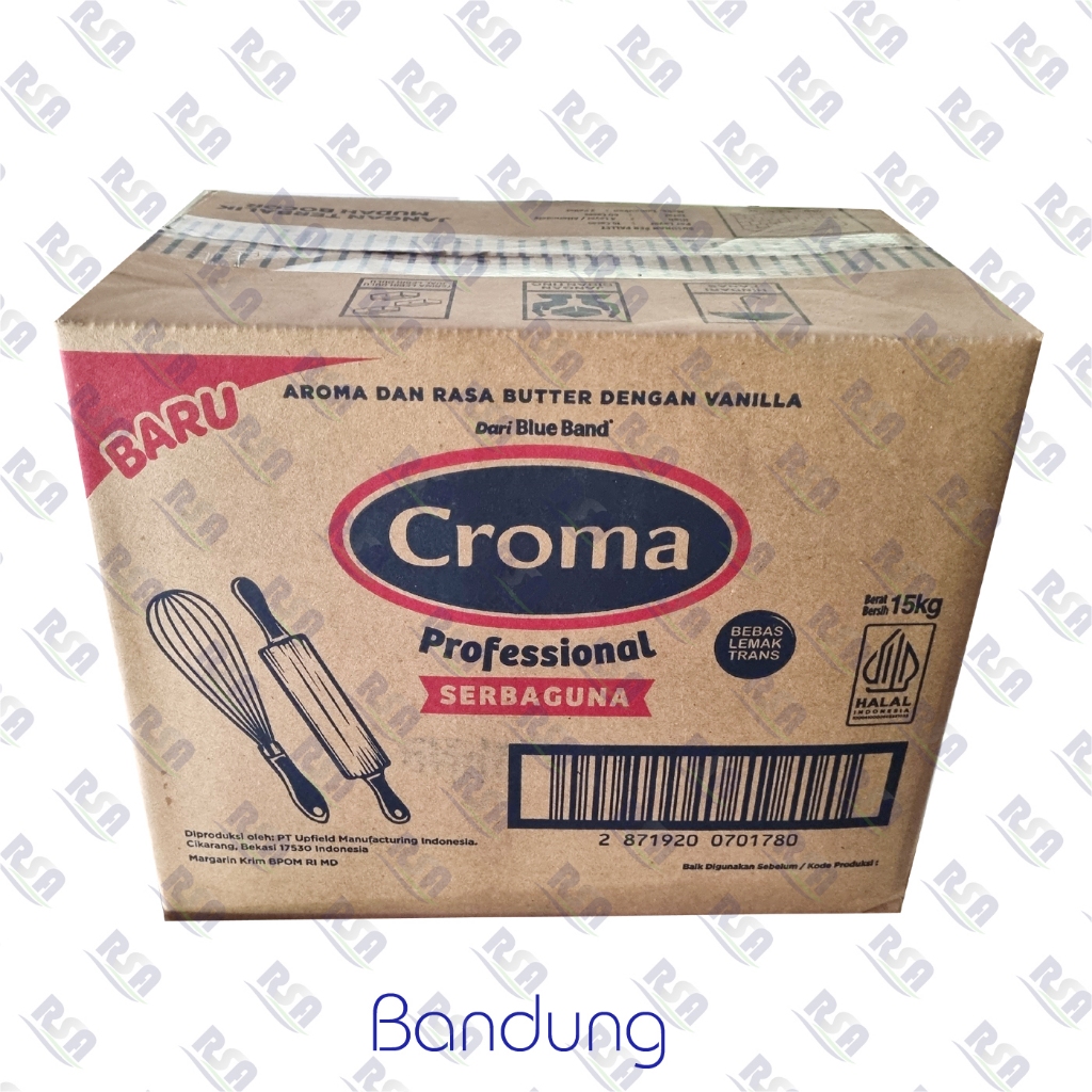 Jual Mentega Margarine Blue Band Croma Vanilla Serbaguna 15 Kg | Shopee ...