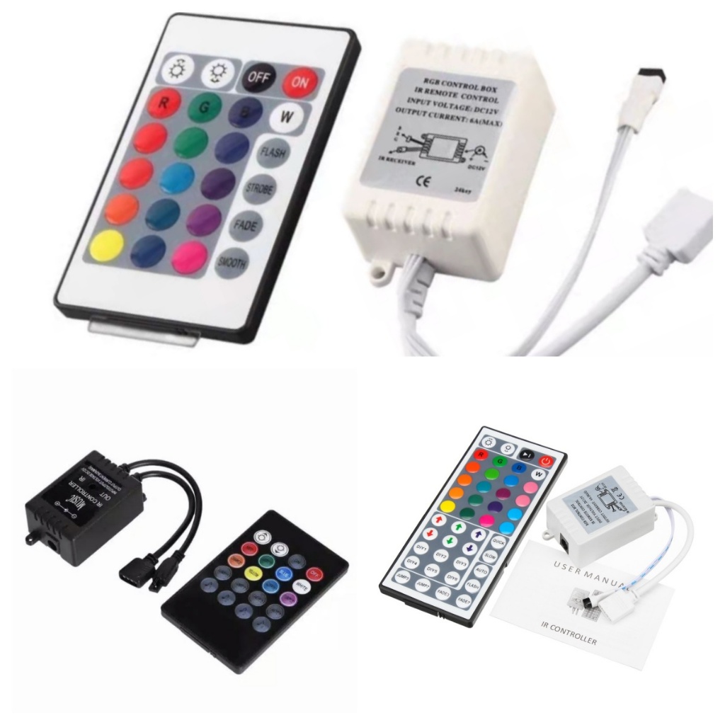 Jual CONTROLLER REMOTE 24key UNTUK LED STRIP RGB 4 PIN SMD 2835 3528 ...