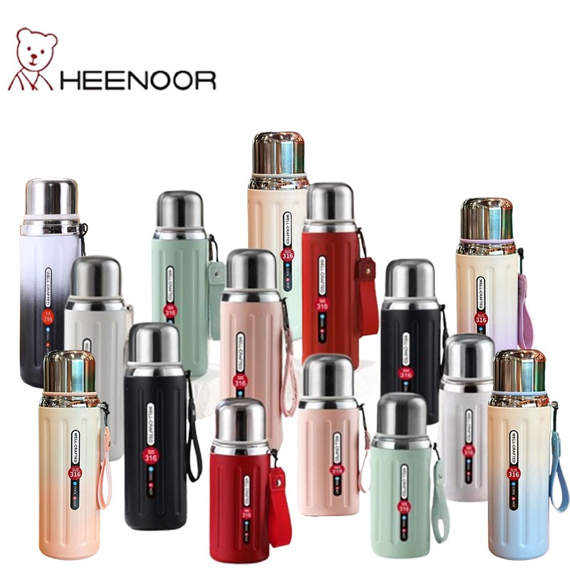 Jual Heenoor Botol Termos Roma Vacuum Insulated Classic Design&Gradation Portable Tutup Gelas ...