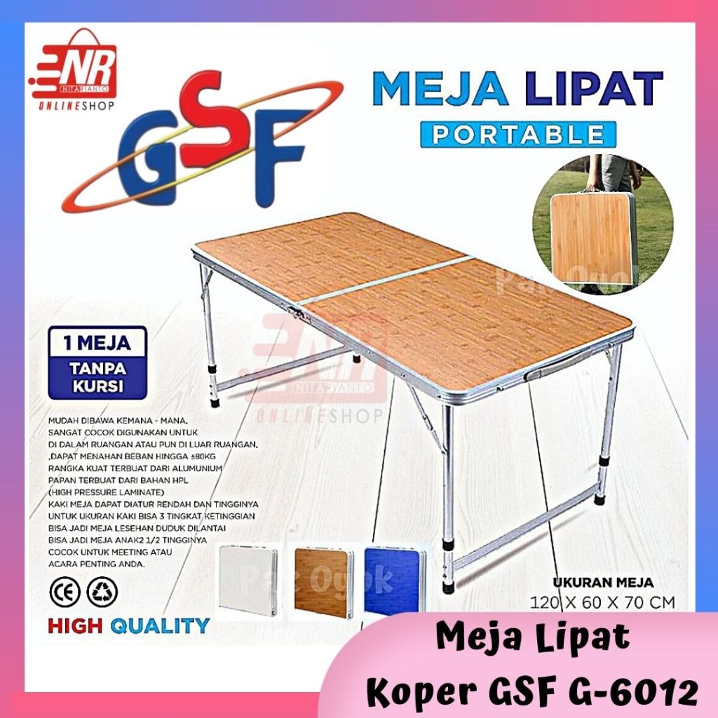 Jual Meja Lipat Koper GSF G-6012 - Meja Jualan - Meja Lipat Koper HPL - Meja Lipat Serbaguna ...