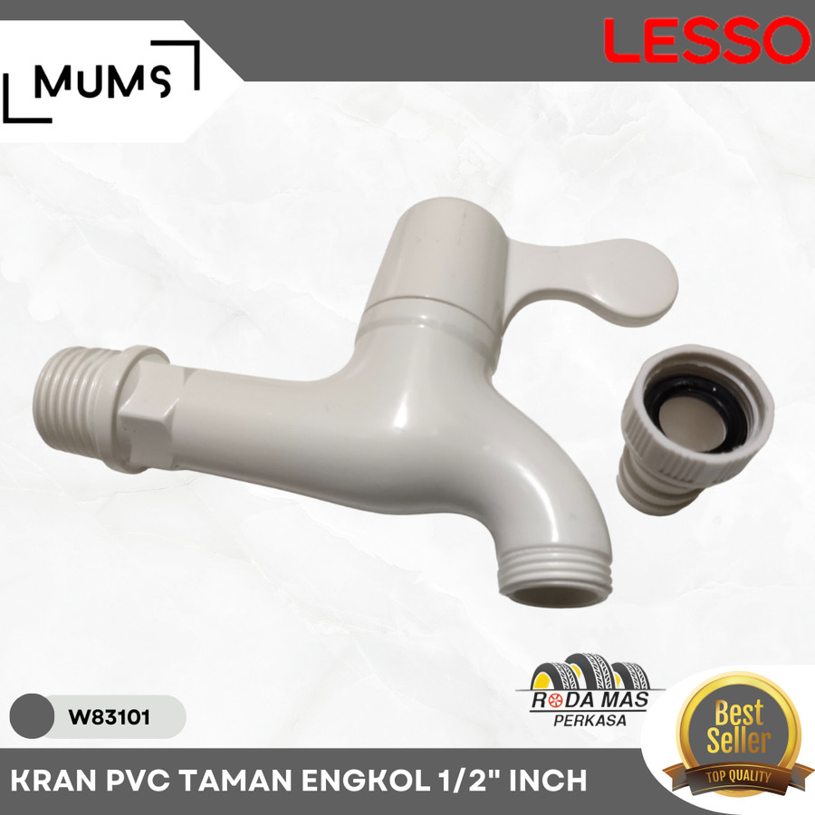 Jual Kran Pvc Taman Engkol Lesso 1/2" Inch Keran Air Plastik Bagus Awet ...