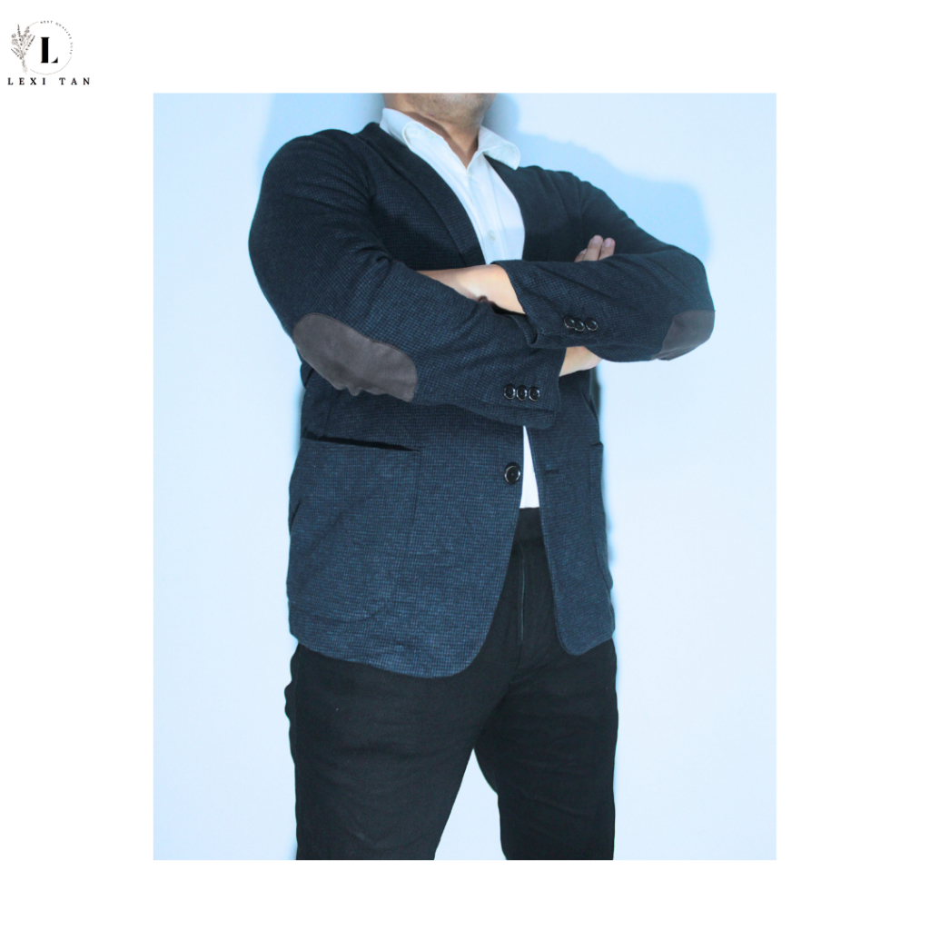 Jual Blazer / Jas Casual Pria Warna Navy Variasi Elbow Merk Uniqlo (Ukuran L) | Shopee Indonesia