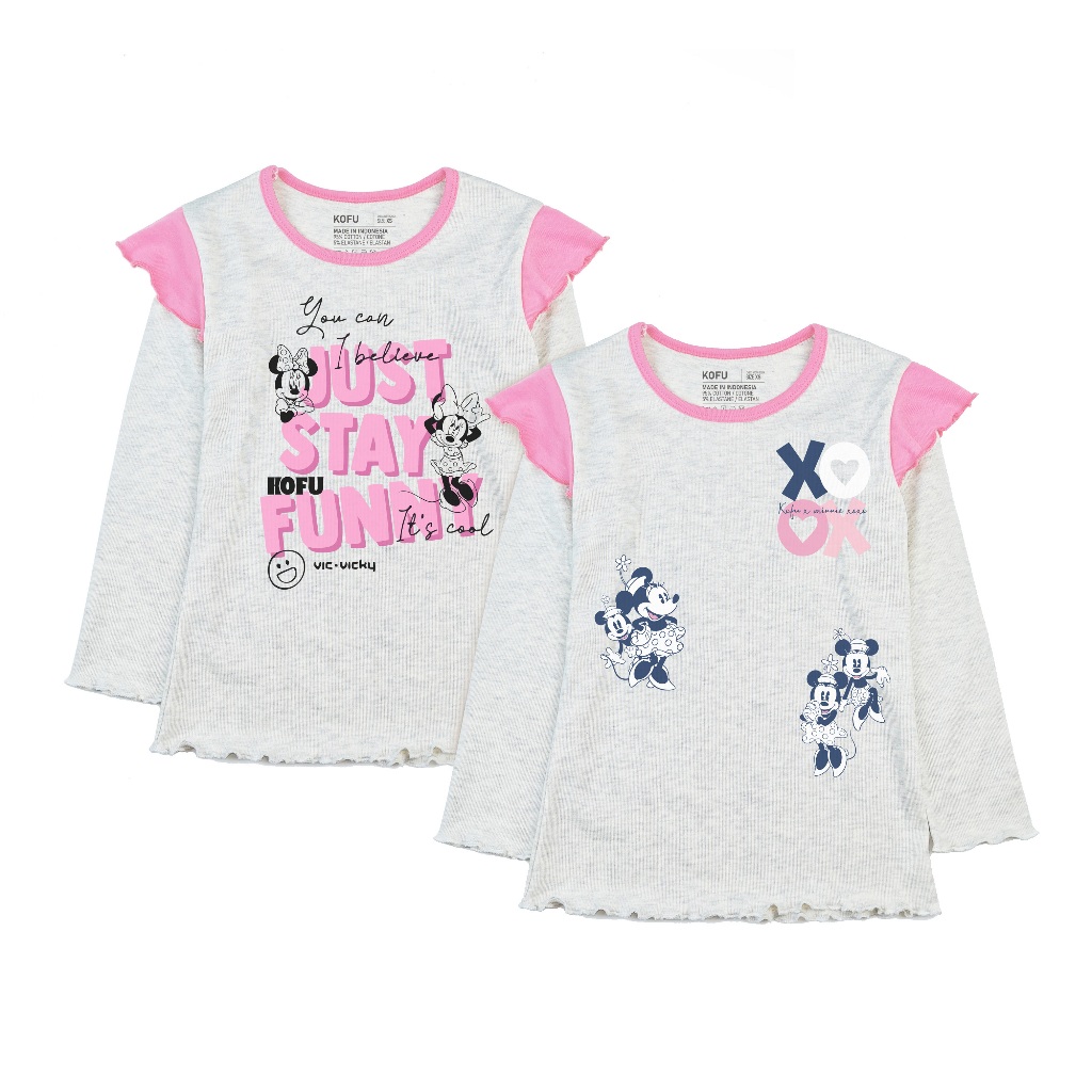 Jual KOFU KIDS - Pakaian Anak Perempuan Flounce - Trimmed Ribbed Curly ...