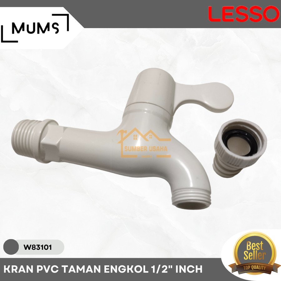 Jual Kran Pvc Taman Engkol Lesso 1/2" Inch Keran Air Plastik Bagus Awet ...