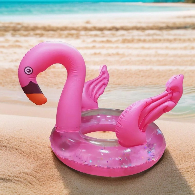 Jual Pelampung Flamingo Glitter Ban Renang Pvc Baby Boat Ban Bulat ...