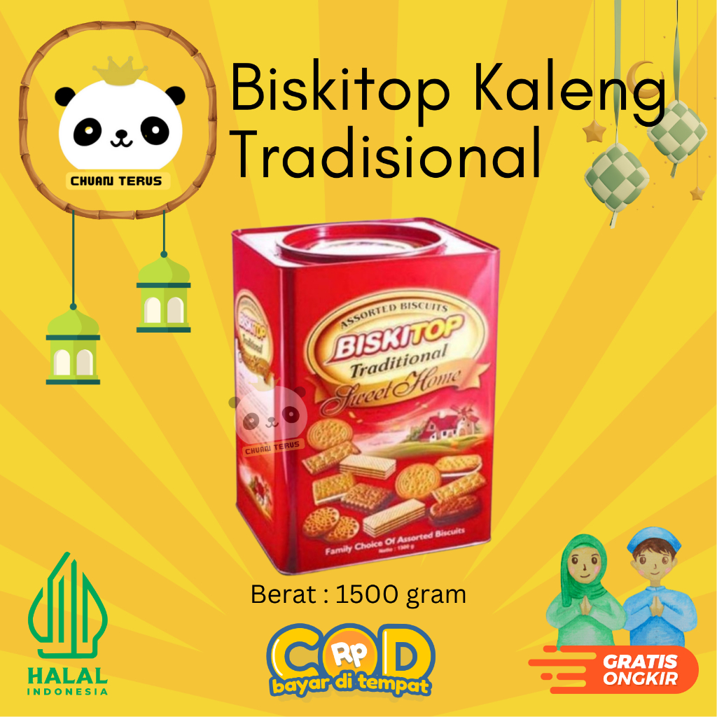 Jual BISKITOP - KALENG KOTAK TRADISIONAL 1500Gr Assorted Biskuit ...