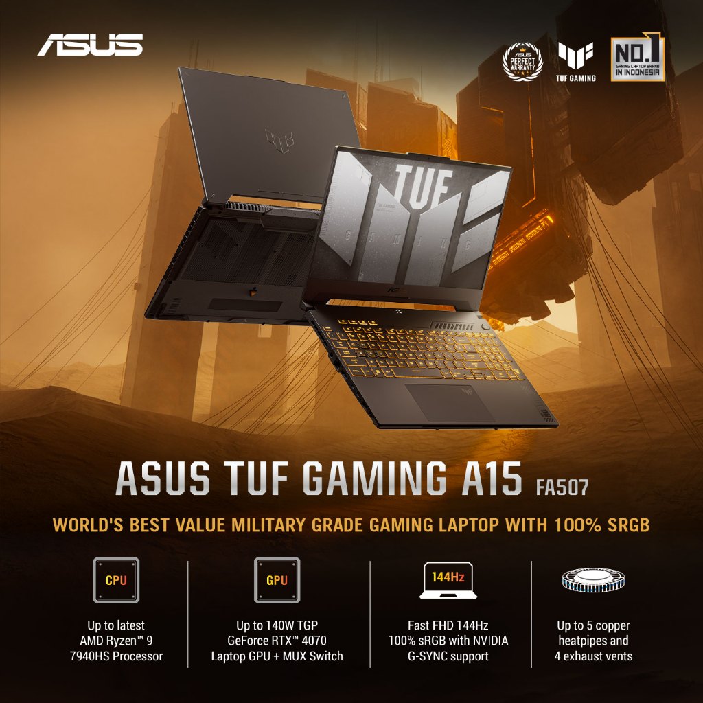 Jual ASUS TUF Gaming A15 FA507NU-R545KLM-O | Shopee Indonesia