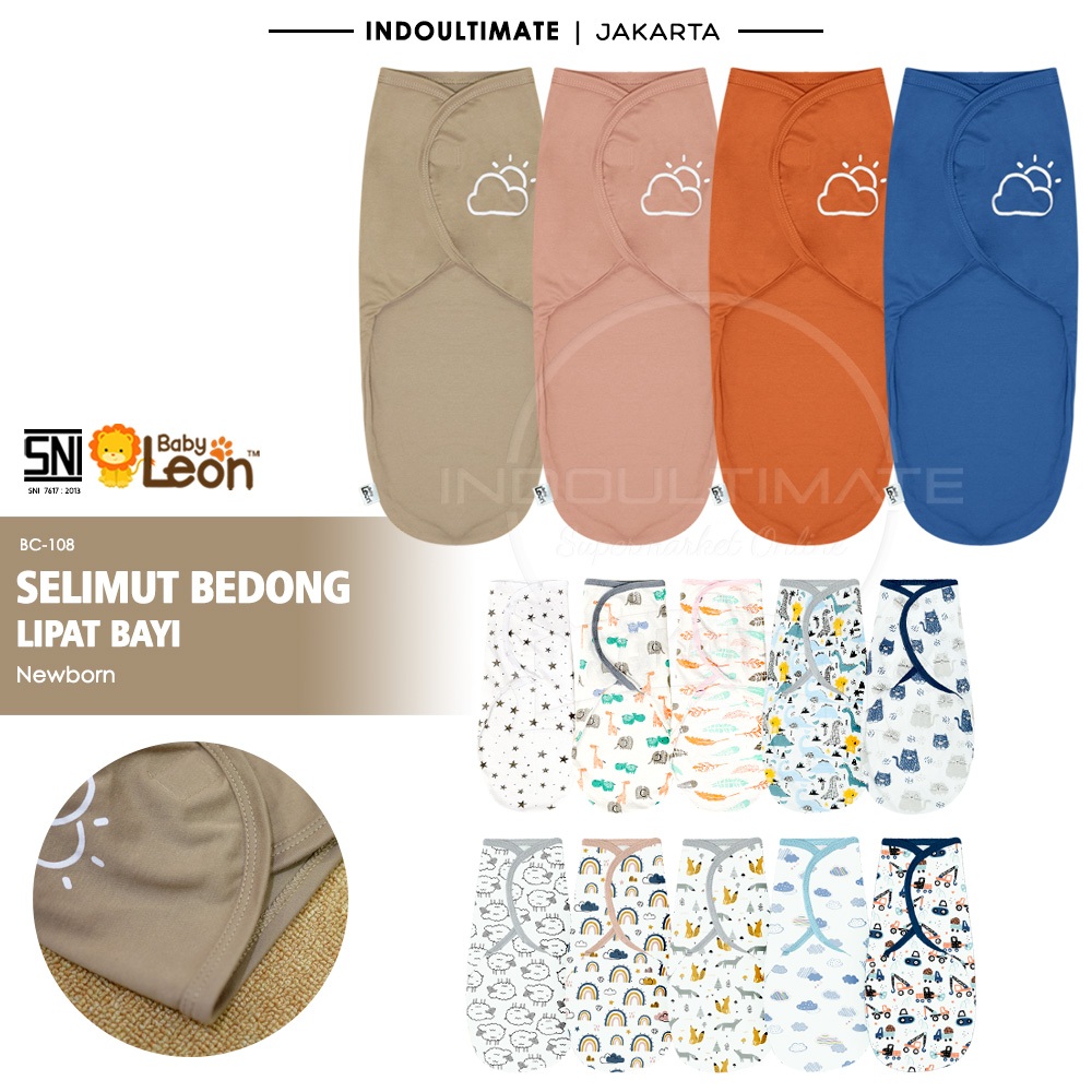 Jual Bedong Instan Bayi Baru Lahir BABY LEON Bedong Lipat Single Knit ...