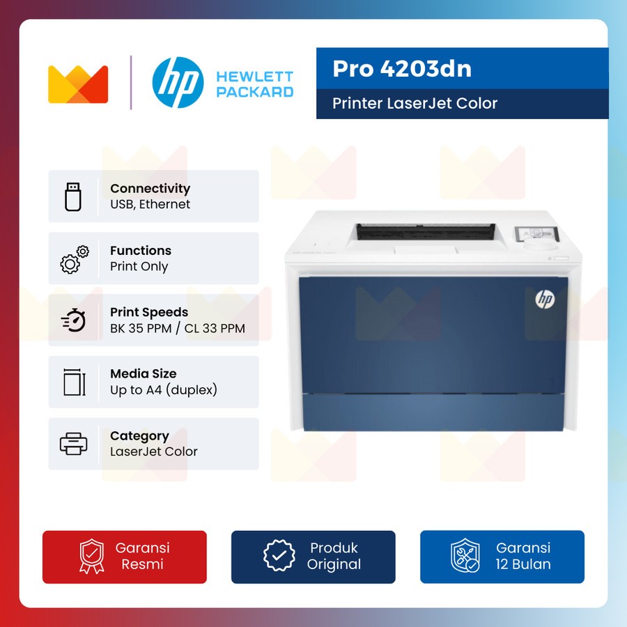 Jual HP Printer Color LaserJet Pro 4203dn (4RA89A) | Shopee Indonesia