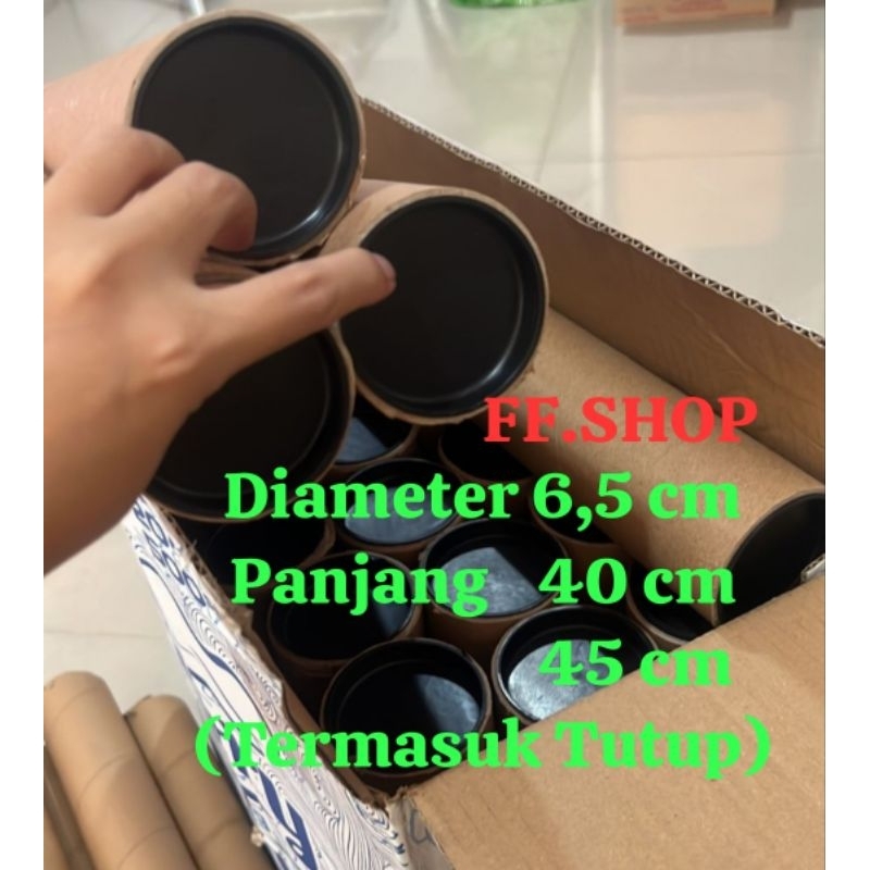 Jual inst Tabung Packing/Tube Paper Core/selongsong 6,5 x 40, 45 cm ...