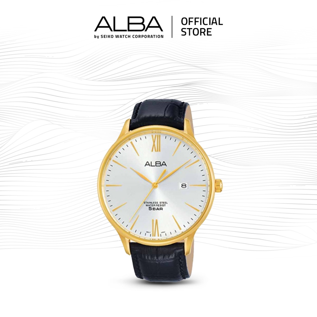 Jual Alba Jam Tangan Pria AS9E24 / AS9E24X1 Quartz White Dial Black ...