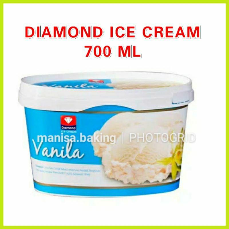 Jual ICE CREAM DIAMOND VANILA 700 ML ES KRIM VANILLA | Shopee Indonesia