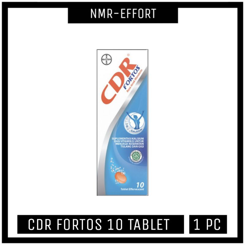Jual CDR Fortos Tube 10 Tablet Effervescent - Suplemen Kalsium Rasa ...