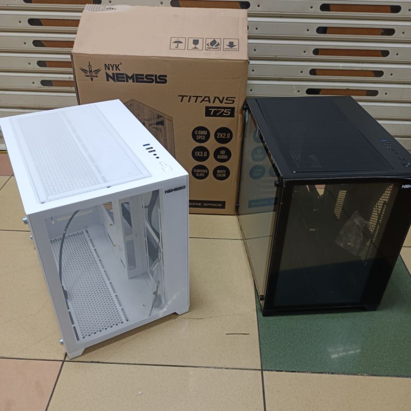 Jual NYK Nemesis Casing PC Gaming White T75 Titans Free 1Fan | Shopee ...