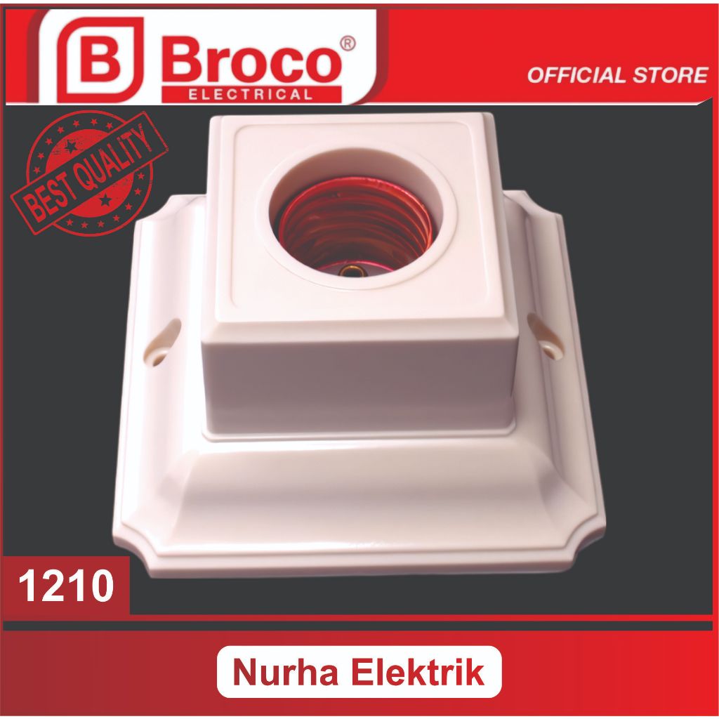 Jual BROCO FITTING PLAFON SEGI PERSEGI CREAM 1210 - FITING DUDUKAN ...