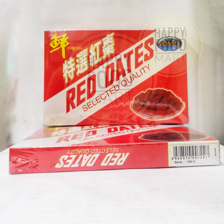 Jual [PROMO] MONSTA RED DATES 100 GRAM/ANG CO KOTAK/ANGCO/HONGZAO/KURMA ...