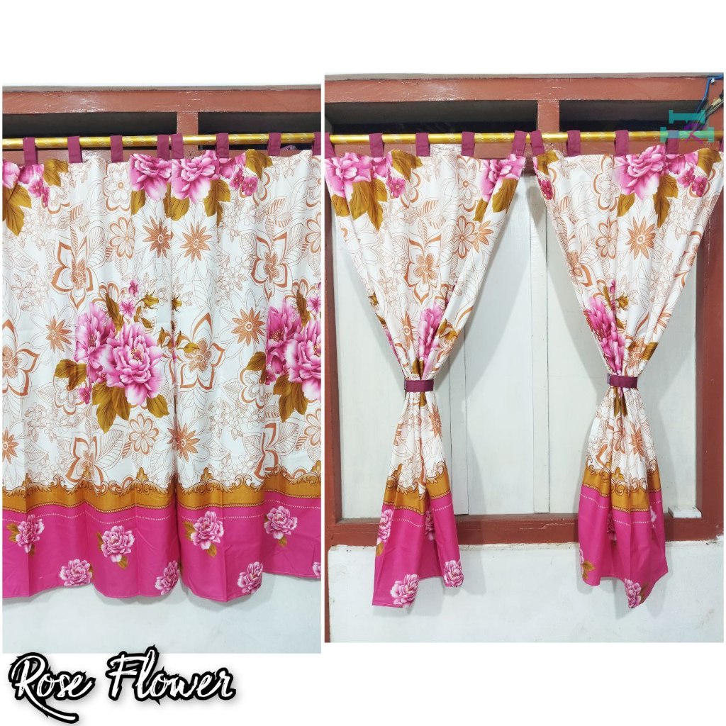 Jual Gorden Jendela Pendek Ukuran 80x120 Korden Model Tali Perekat ...
