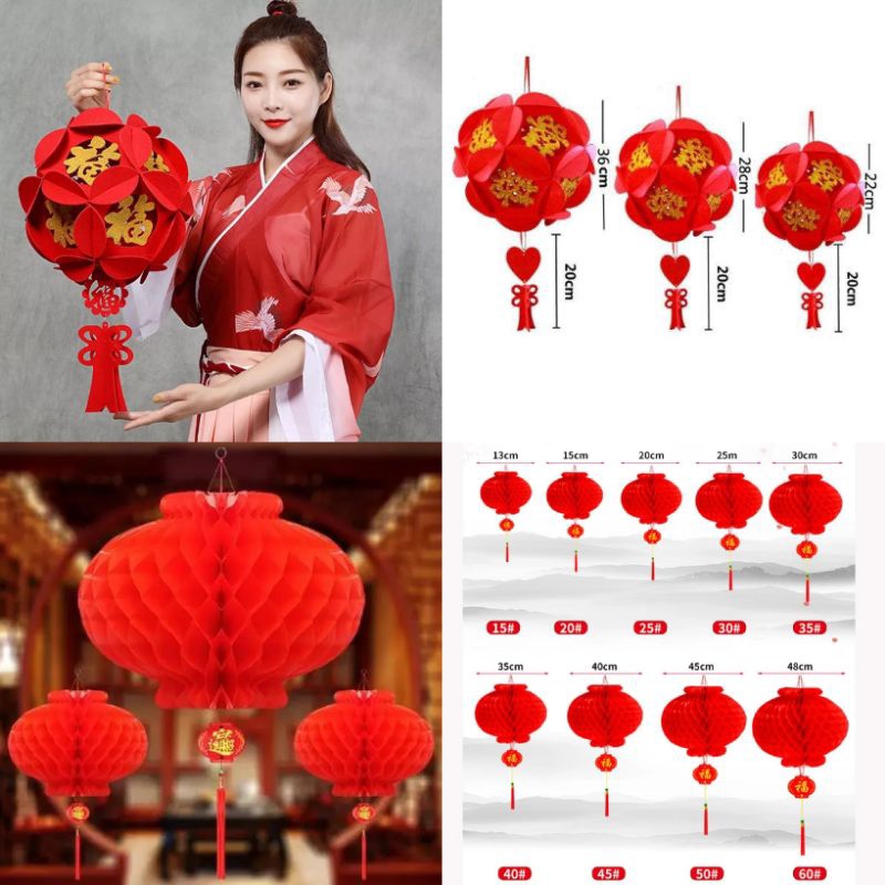 Jual Lampion Imlek Dekorasi Sincia Hiasan CNY DIY FU Hoki Dekorasi ...