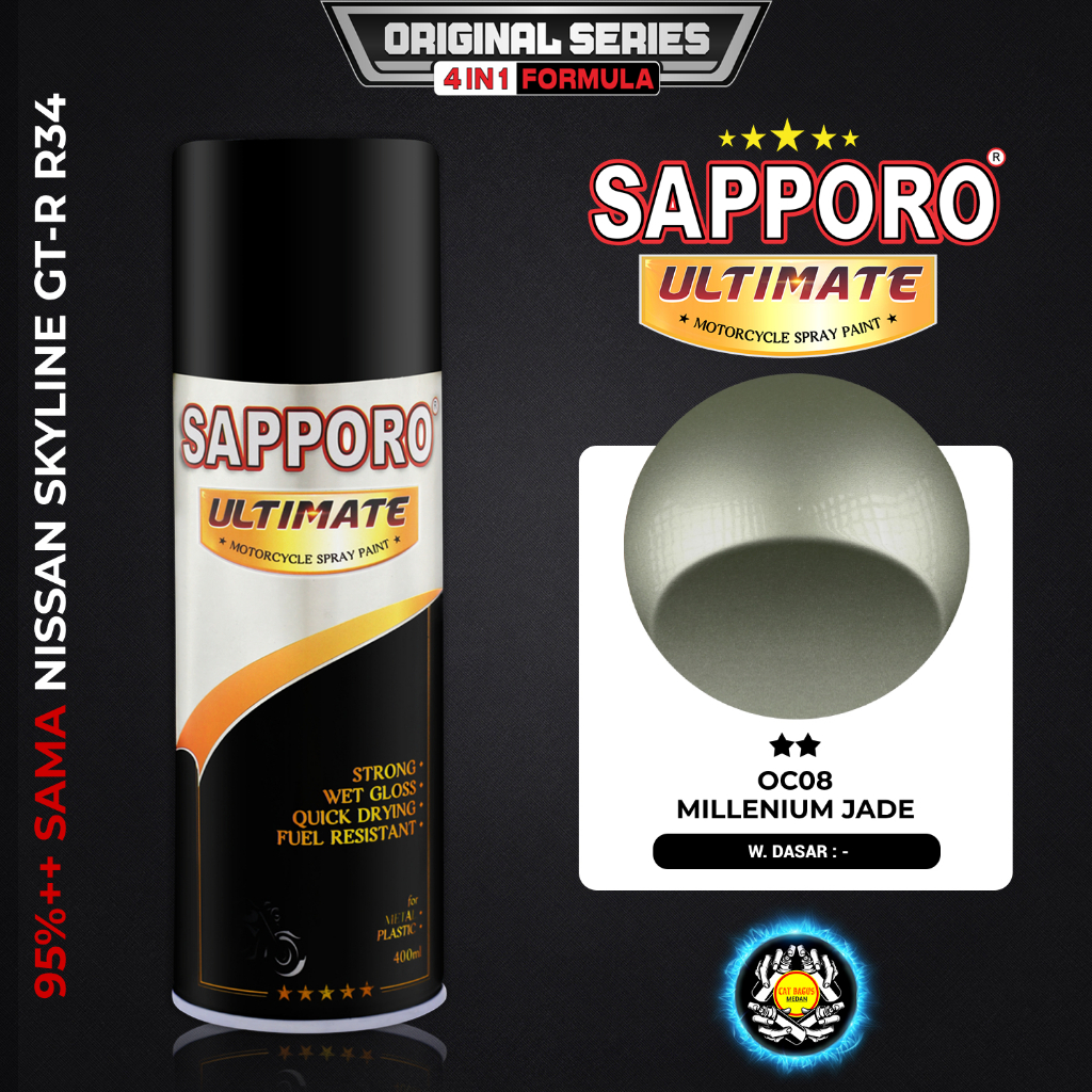 Jual SAPPORO ULTIMATE OC08 MILLENIUM JADE CAT SEMPROT 400 ML CAT MOTOR ...