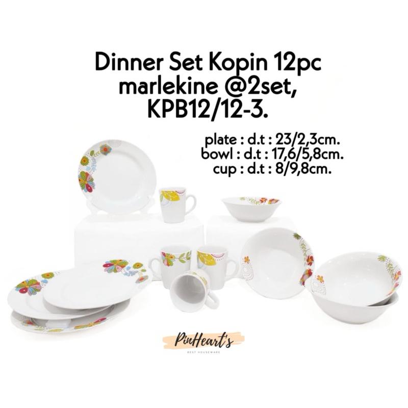 Jual DINNER SET KOPIN KERAMIK PORSELEN / PIRING SET / TEMPAT MAKAN ...