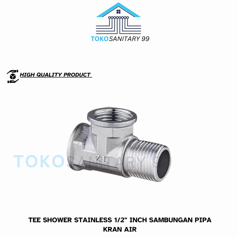 Jual Tee Shower Stainless 304 Sambungan Pipa Kran Air (SB-007) - Sanitary 99 | Shopee Indonesia