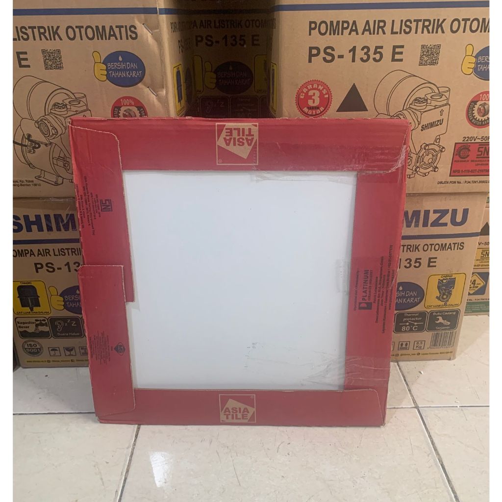 Jual KERAMIK LANTAI DINDING ASIA TILE 40X40 PUTIH POLOS KULIT JERUK ...
