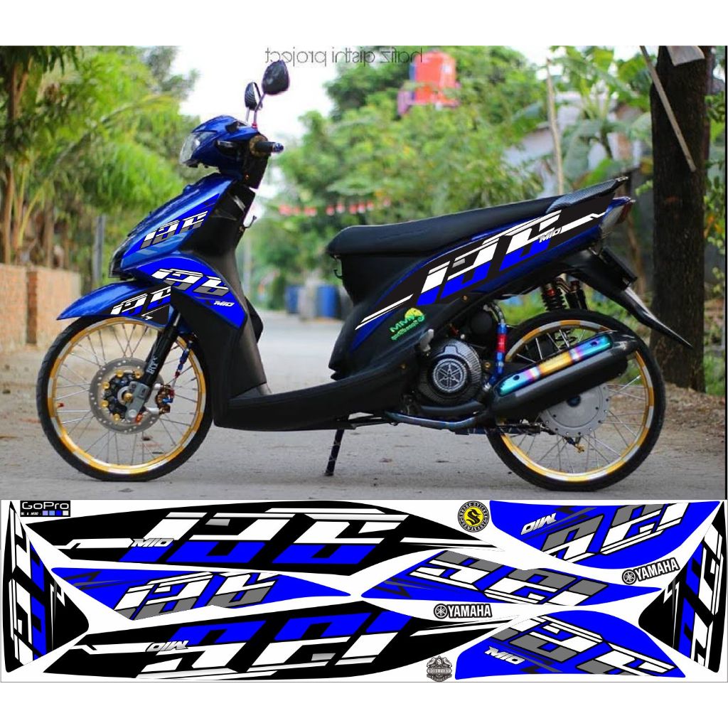 Jual STRIPING MOTOR STICKER YAMAHA MIO J GT DECAL CUSTOM VARIAN DAN ...
