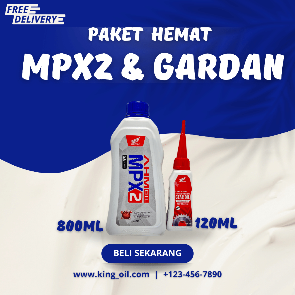 Jual Paket Oli Honda MPX2 800ml & Oli Gardan Honda AHM 120ml | Shopee ...