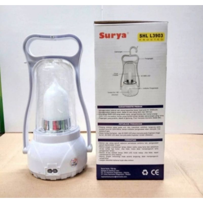 Jual Lampu Emergency Lampu Darurat LED 40 SMD SURYA 3903 Frosted ...