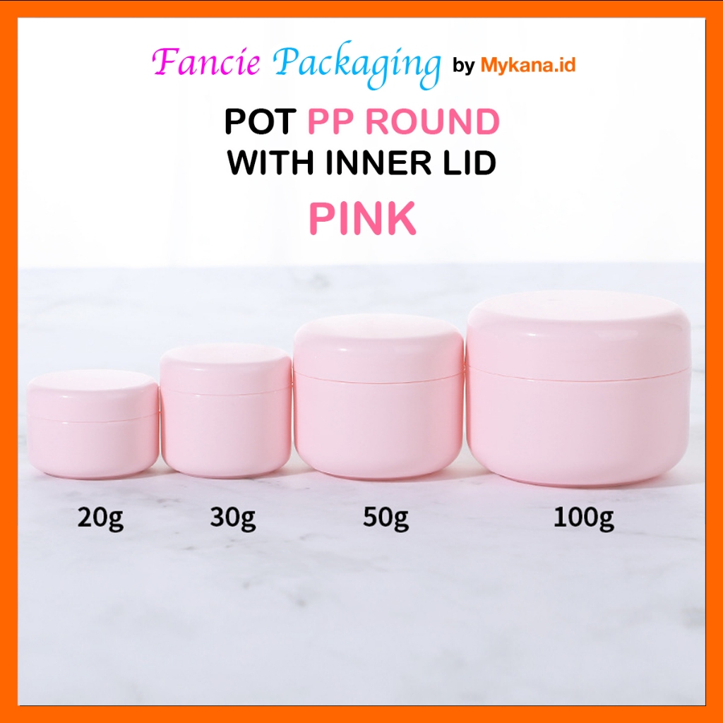 Jual Pot Cream 10 20 30 50 100 gr gram PP Round Pink Glossy - FANCIE ...