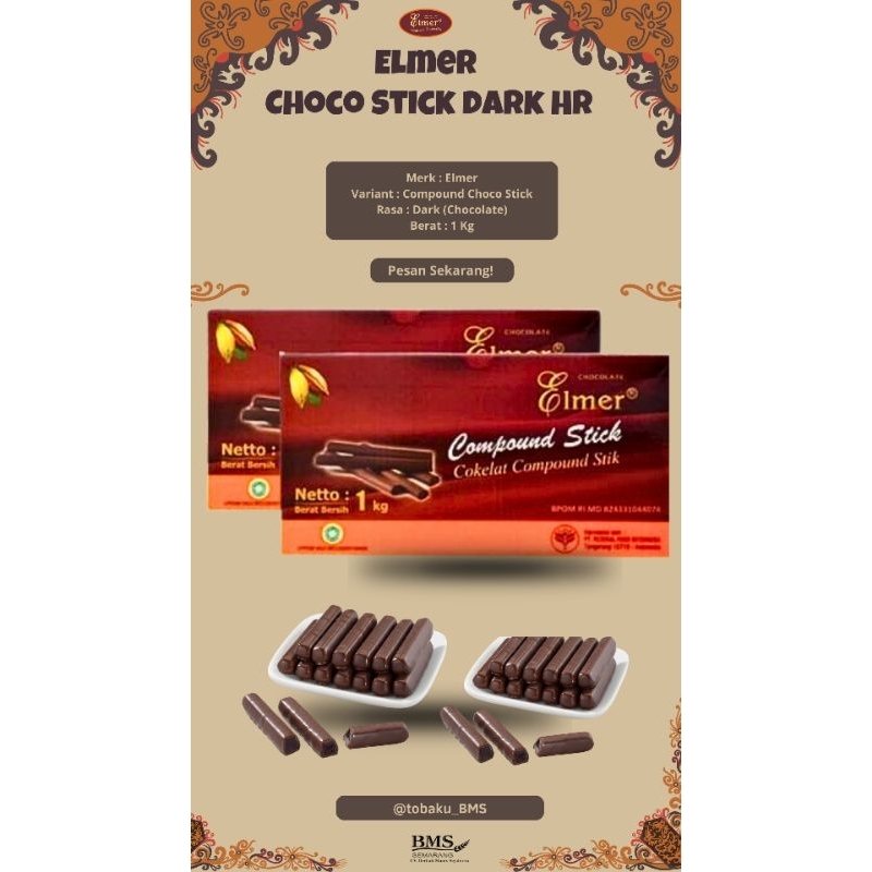 Jual ELMER CHOCOLATE COMPOUND STICK / ELMER CHOCO STICK DARK HR ...