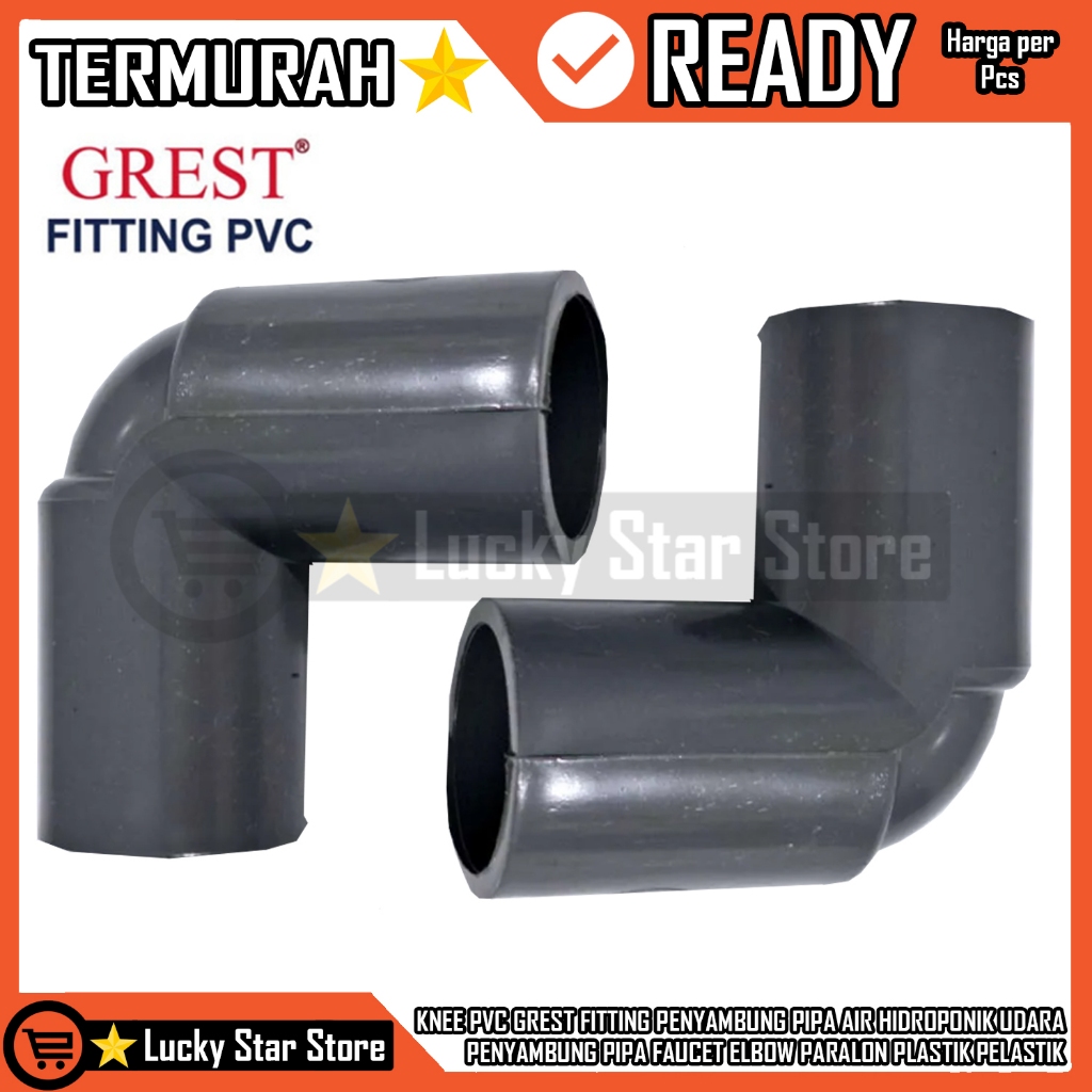 Jual KNEE KNIE PVC SIKU L GREST 1 INCH POWER KENI POLOS 90 DERAJAT FITTING PIPA PVC LETER L ...