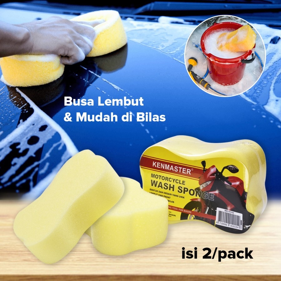 Jual Kenmaster Spon Cuci Motor Set 2pcs Wash Sponge | Shopee Indonesia