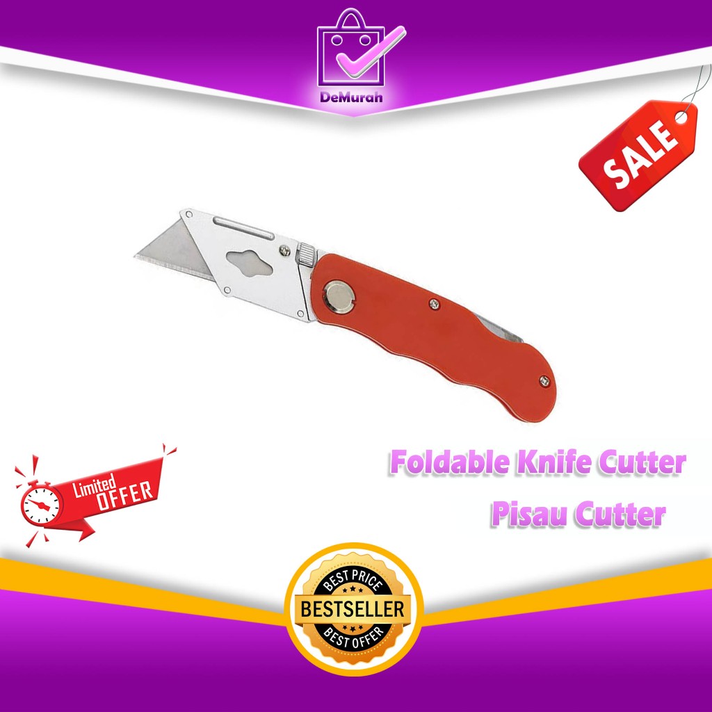 Jual Karter Lipat Pisau Kater Lipat Foldable Knife Cutter Serbaguna ...