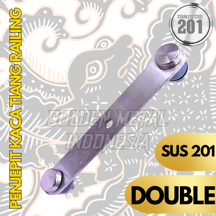 Jual Penjepit kaca Strip Double SUS 201 Mirror & Hairline | Shopee ...