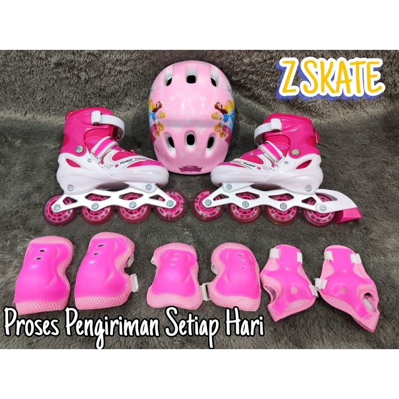 Jual PROMO!!! SEPATU RODA ANAK POWER INLINE SKATE/ BISA SETTING RODA 3 ...